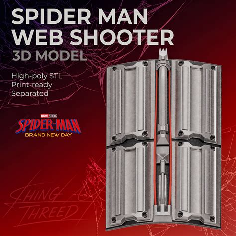 🕷️ Spider Man Web Shooter Brand New Day Marvel Separated For 3d