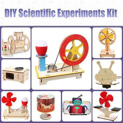 Dseyleton 3d Science Toys Diy Wind Driven Generator Mini Wooden Model