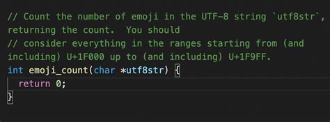 Solved Count The Number Of Emoji In The Utf 8 String Utf8str