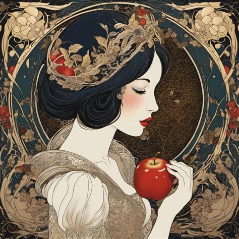 Art Nouveau Disney Princesses Snow White Tattoos Beauty And The