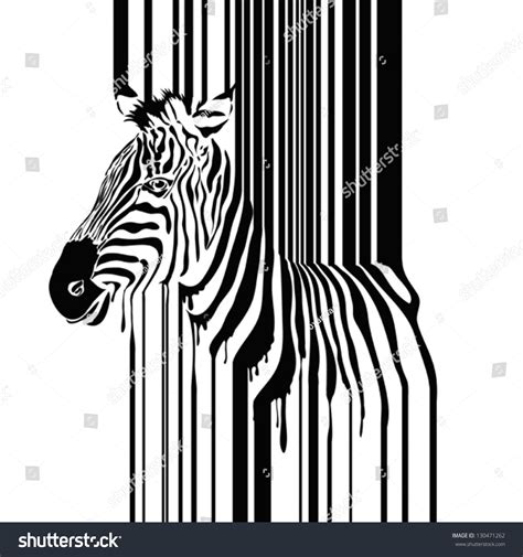 Zebra Barcode Vector Illustration Stock Vector Royalty Free 130471262