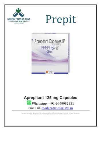 Prepit 125mg Capsules For Clinical At Best Price In New Delhi Id