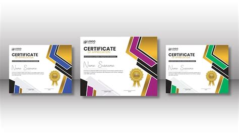 Premium Psd Geometric Modern Shape Design Certificate Template