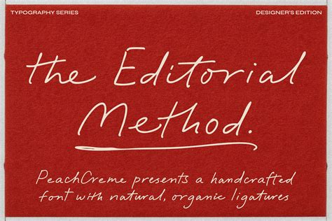 The Editorial Method Stylish Font Script Font In 2025 Magazine