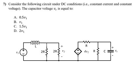 Solved Consider The Following Circuit Under Dc Conditions