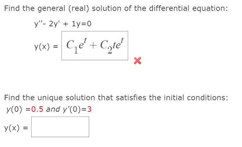 Solved Find The General Real Solution Of The Differential