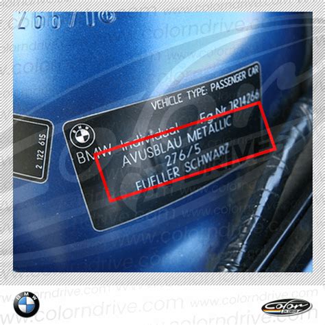 Wie Finde Ich Den Farbcode Für Meinen Bmw Color N Drive