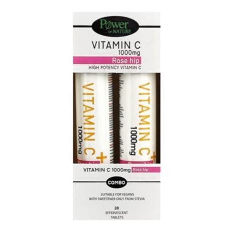 Power Health Vitamin C 1000 Mg Plus Rose Hip Stevia 2 X 20 Effervescent