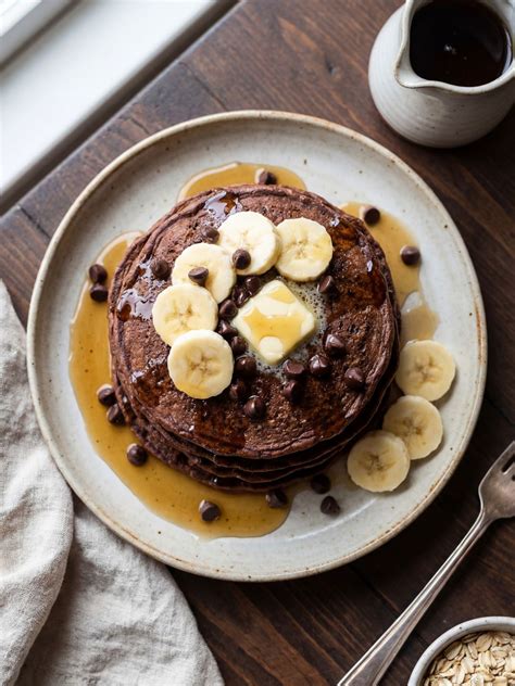 Chocolate Oatmeal Pancakes