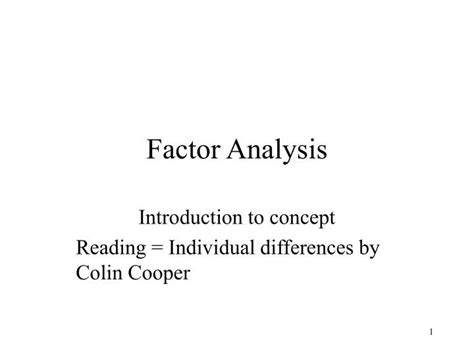 Ppt Factor Analysis Powerpoint Presentation Free Download Id1801354