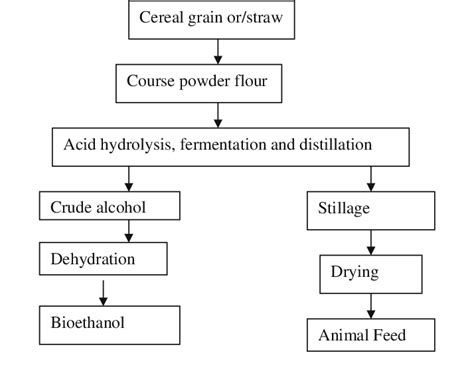 Flow Chart For The Production Bio Ethanol From Cereal Or Straw Download Scientific Diagram