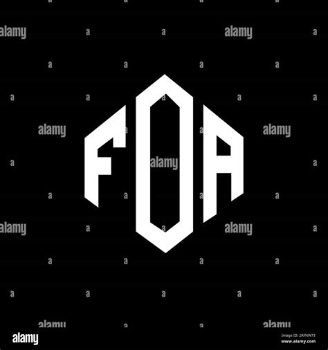 Foa Letter Logo Design With Polygon Shape Foa Polygon And Cube Shape
