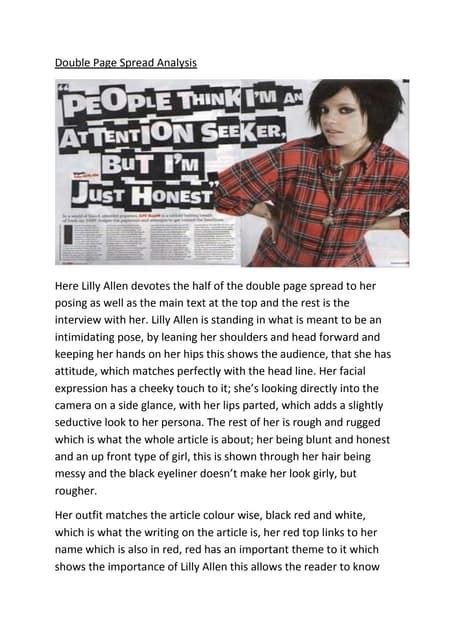 Double Page Analysis 2 Ppt