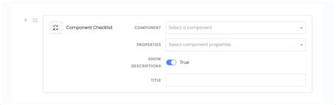 component checklist component made with supernova