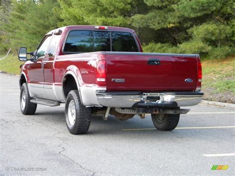 2000 Dark Toreador Red Metallic Ford F250 Super Duty Xlt Extended Cab