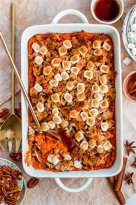 Vegan Sweet Potato Marshmallow Casserole So Fresh N So Green