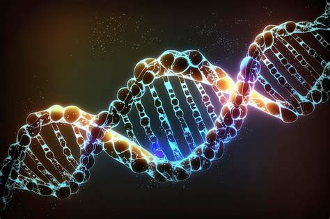 Premium Ai Image Human Cell Biology Dna Strands Molecular Structure