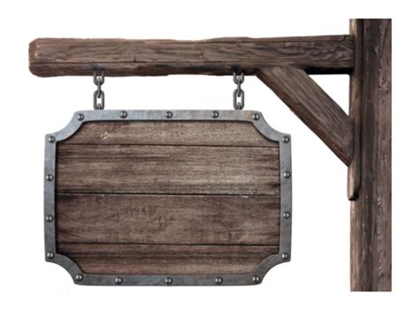 Old Wooden Hanging Signs