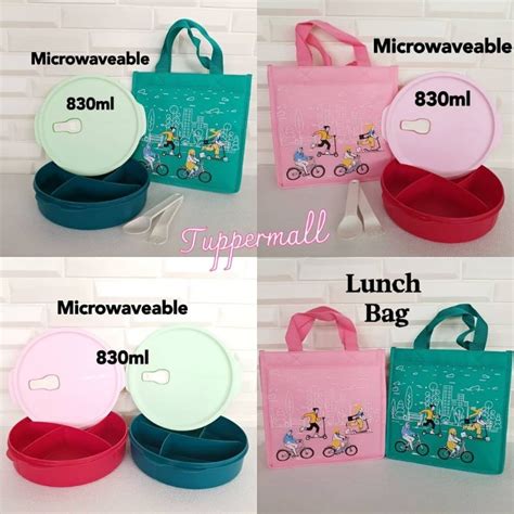 💥ready Stock 💥 Microwaveable Tupperware Divider Lunch Box 830ml Shopee Malaysia