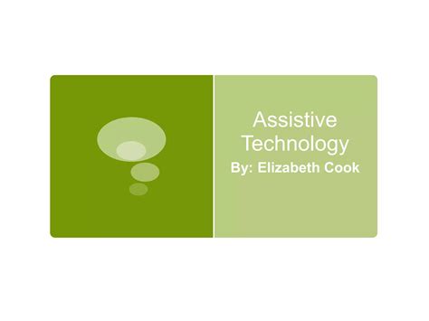 Assisstive Technologyppt Pptx Special Education Education