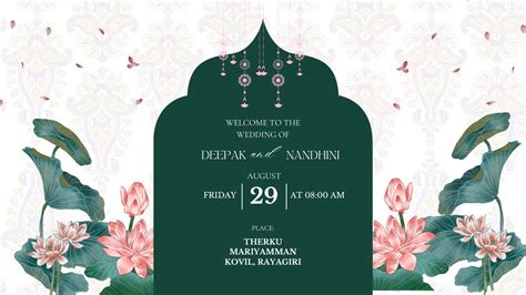 🔴live Deepak Pandiyan Weds Nandhini Youtube