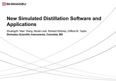 New Simulated Distillation Software And Applications Pdf