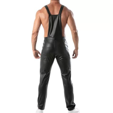 Kinky Overalls Pants Men S Faux Leather Fetish Pants Tof Paris Official