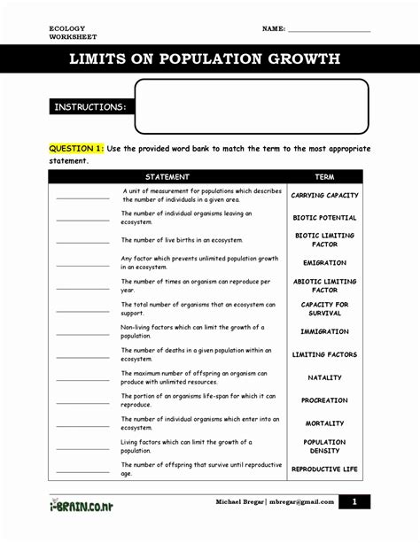 50 Human Population Growth Worksheet Chessmuseum Template Library