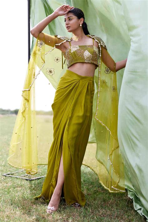 Buy Amrood Collection Skirt Sets Sarees For Women Online Aza Fashions