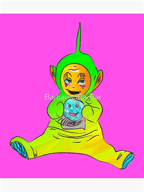 Green Teletubby Poster By Barbarianbarbar Redbubble