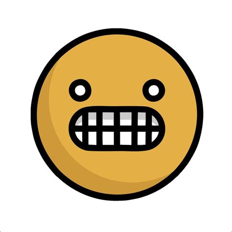 A Cartoon Smiley Face With Teeth And A Mouth 51943107 Vector Art At