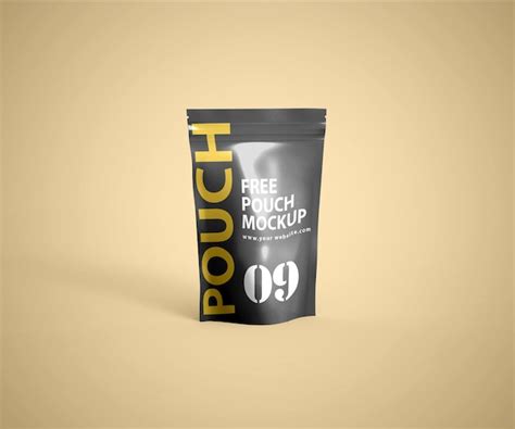 Premium Psd Free Psd Pouch Packing Mockup