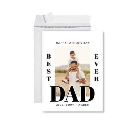 Jumbo Fathers Day Card 8 5x11 Custom Photo Happy Fathers Day Card With