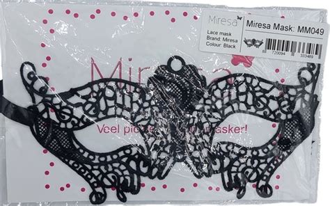Miresa Masker Mm049 Sexy Kanten Masker Zwart Voor Cam Of Gemaskerd
