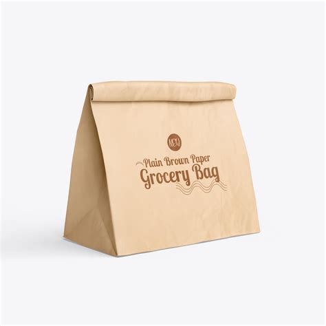 브랜딩을 위한 Psd 형식의 크래프트 종이로 된 식품 포장 모형 프리미엄 Psd 파일