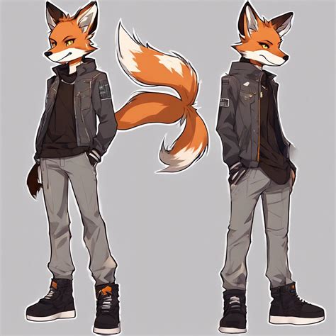 Brown Fur Fox Fursona Oc Parting Furry Ai