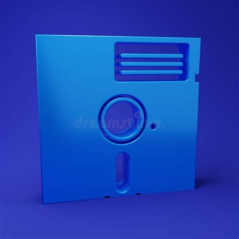 Disquetera Azul En El Icono De 525 Pulgadas Aislado En Fondo Azul