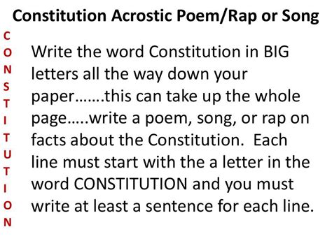 Constitution Acrostic Poem By Pullent Flipsnack