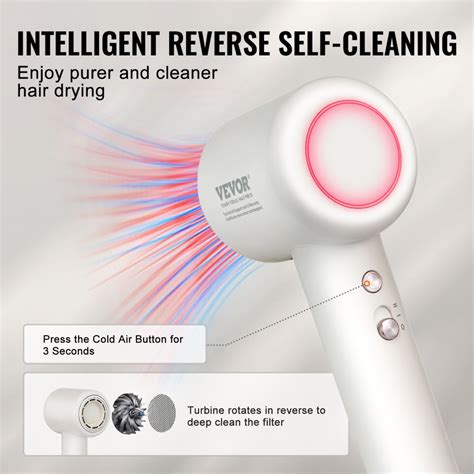 Vevor High Speed Hair Dryer With 102000rpm Brushless Motor 200