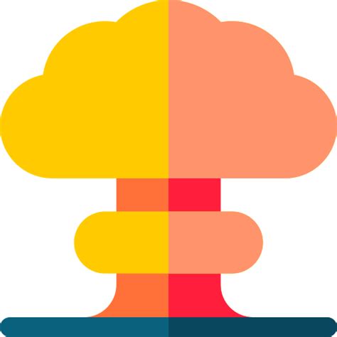 Nuclear Explosion Basic Rounded Flat Icon