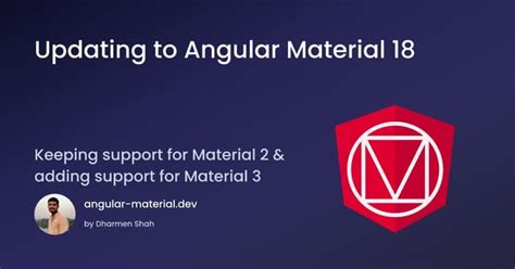 Updating To Angular Material 18 Keeping Support For Material 2 And