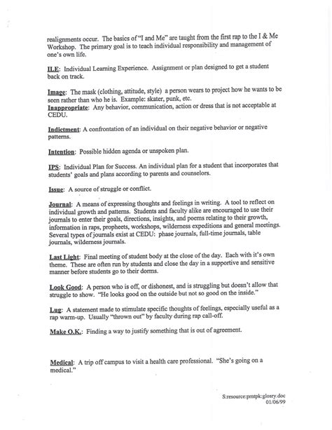 Cedu High School Glossary Of Terms Pdf