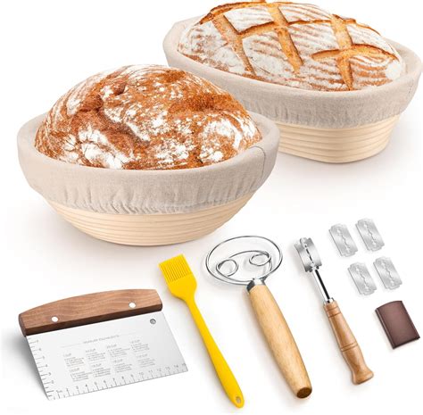 Sourdough Bread Baking Supplies 9” Round And 10” Oval Bread Proofing