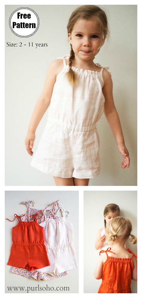 Summer Girl Romper Free Sewing Pattern