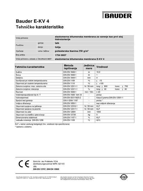 Bauder E Kv 4 Sr Pdf Pdf