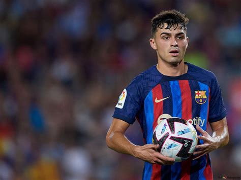 Pedri Pose With Soccer Ball 2k Wallpaper Download