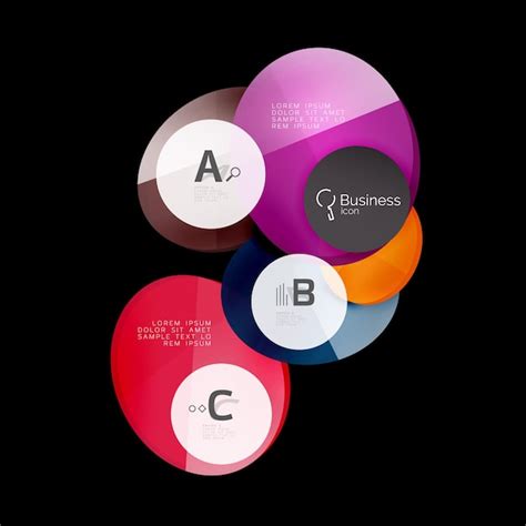 Premium Vector Glass Circle Vector Abstract Background