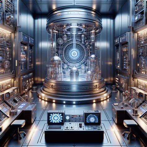 Futuristic Nuclear Fusion Reactor Stock Illustration Illustration Of