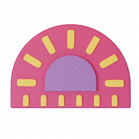 Protractor Engineer Drafting Drawing Tool Architect Art Icon