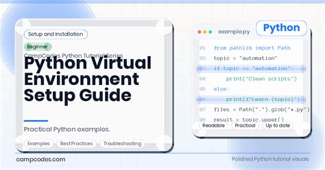 Python Virtual Environment Setup Guide Python Tutorial